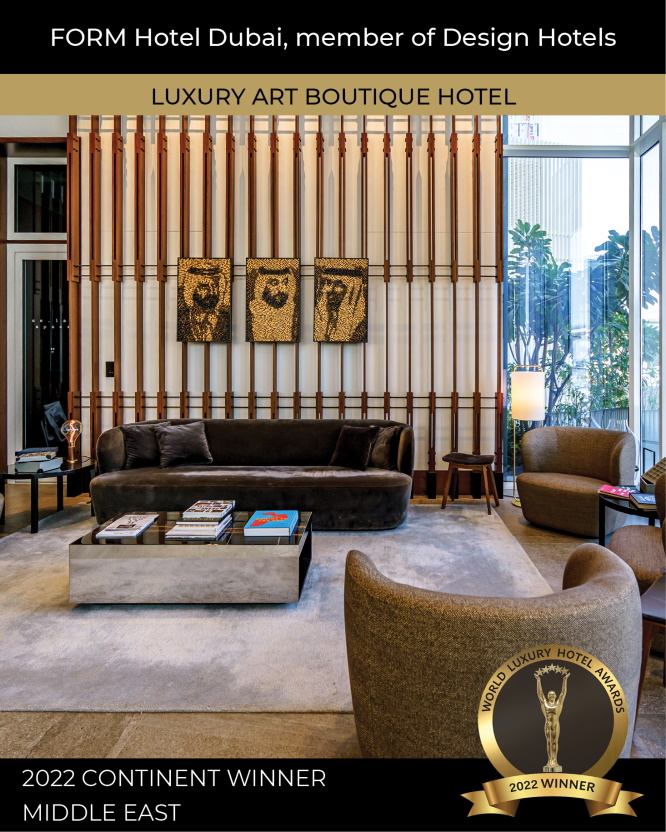 FORM Hotel awarded the title of “Best Luxury Art Boutique Hotel” at the World Luxury Hotel ...